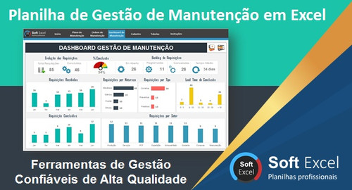 Planilha de Gestão de Manutenção em Excel | Softexcel
