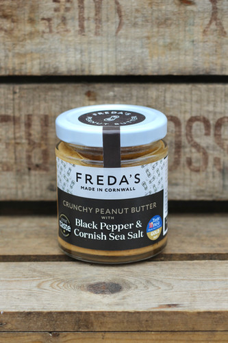 Freda's Black Pepper & Cornish Sea Salt Peanut Butter - 180g | Cornish ...
