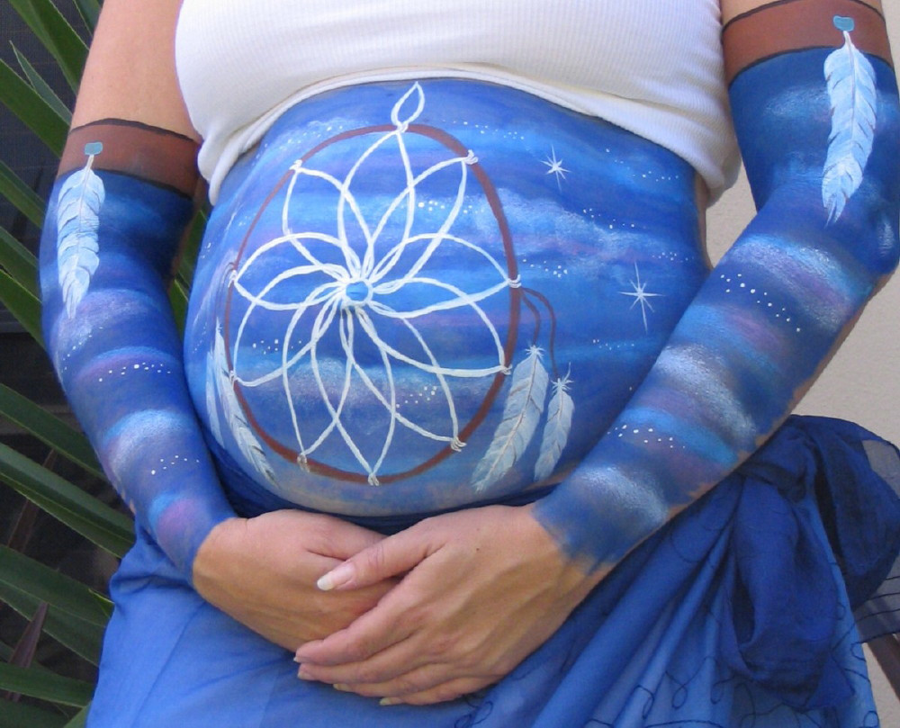 Beautiful Belly Painting, Brisbane Body Artist