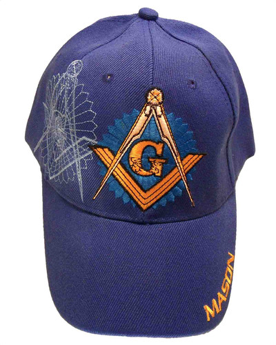 Masonic Sunburst Shadow Cap - Royal Blue | Windcatcher