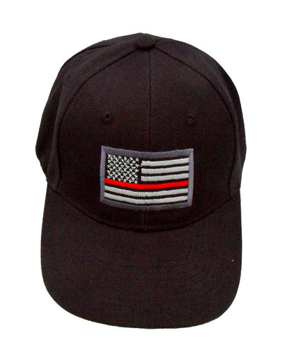 Thin Red Line Flag Cap - Black (6 Pieces) | Windcatcher