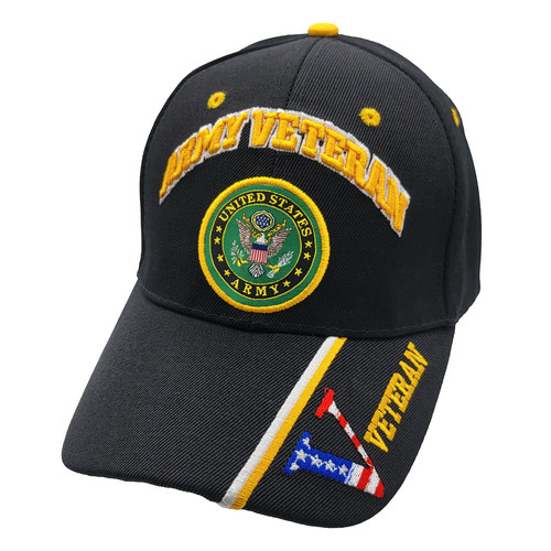 Army Veteran Emblem w/ V Cap - Black | Windcatcher