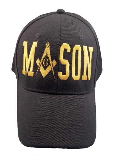 Mason Block Letter Cap - Black (6 Pieces) | Windcatcher