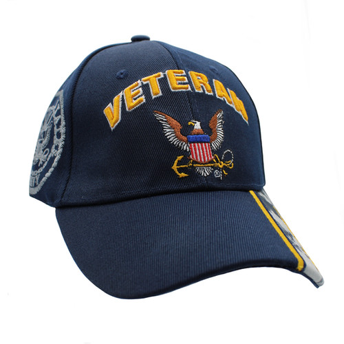 Veteran Navy Logo Emblem Shadow Cap - Navy Blue | Windcatcher