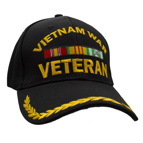 Vietnam War Veteran Arch w/ Wreath Cap - Black | Windcatcher
