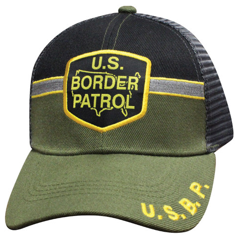 U.S. Border Patrol Trucker Hat - Olive Green/Black | Windcatcher