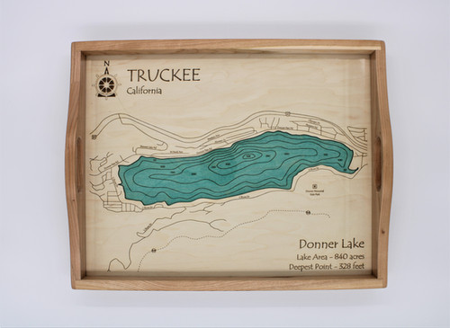 3D LASER CUT SERVING TRAY - DONNER LAKE | GratitudesGifts