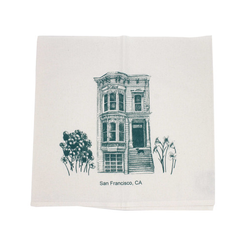 Victorian House Tea Towel | Hairy Ear Prints
