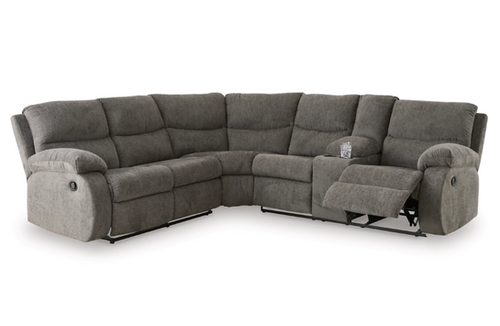 Museum 2-Piece Reclining Sectional with Console | Dorsett Furniture