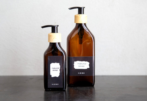 Amber glass soap dispenser | Nerd