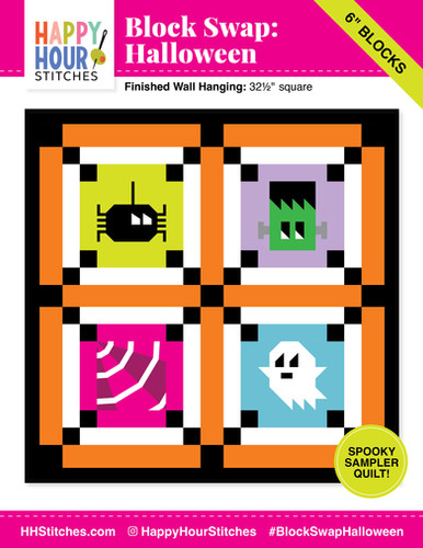Block Swap: Halloween (6" Blocks) | Happy Hour Stitches