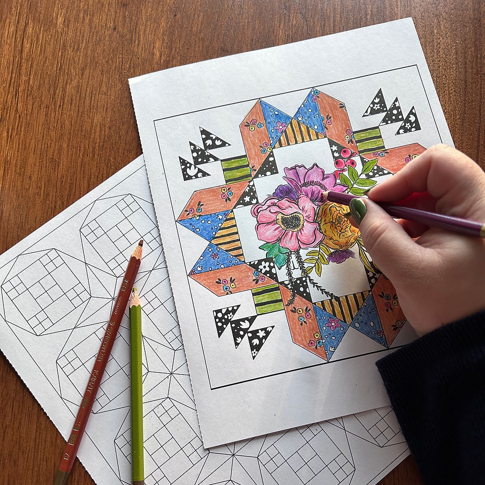 quilting coloring book pages