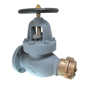 751733 GLOBE HOSE VALVE CAST-IRON ; FLANGE&COUPLING F7333 10K-65MM ...