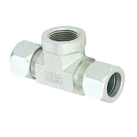 734386 Stainless Steel Flareless Female Branch Tee; Size 6mm X 1/8 ...