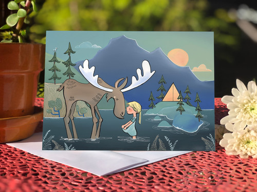 #10 Moose Girl- Blank Card | Megan Marie Myers