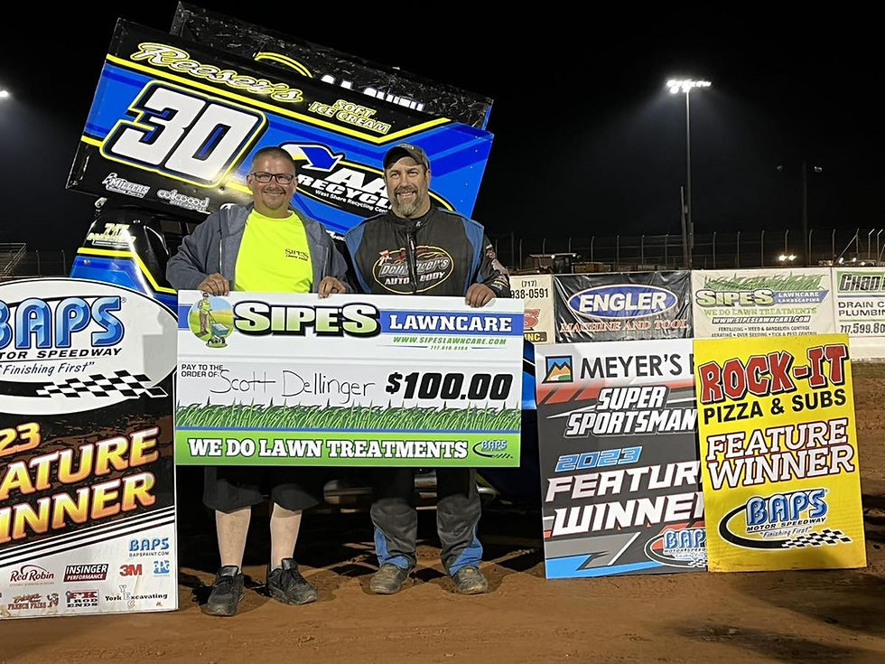 SCOTT DELLINGER CLAIMS RAIN DELAYED SUPER SPORTSMAN WIN AT BAPS