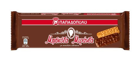 Miranda Biscuits with Chocolate 140g Papadopoulou | Bakalikon