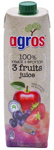 Apple, Strawberry and Grape Juice 1Lt Agros | Bakalikon