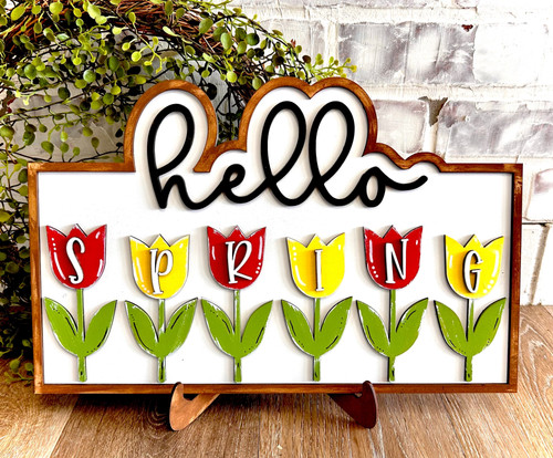 Hello Spring Tulips Sign DIY kit | SolelyYou