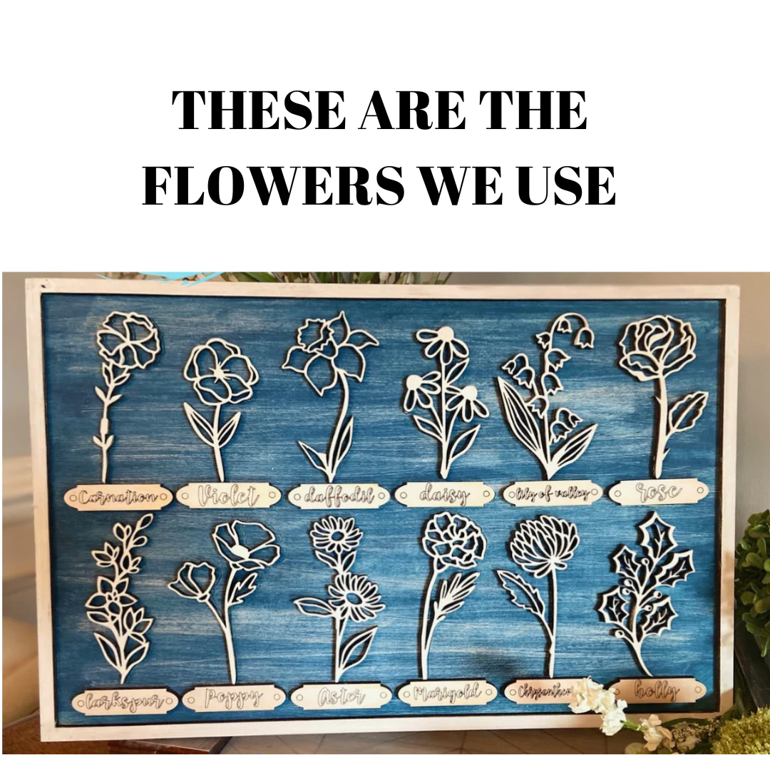 Birth Flower Stems Faux Frame DIY Kit | SolelyYou