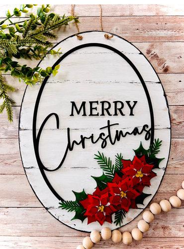 Merry Christmas Oval Sign DIY Kit | SolelyYou