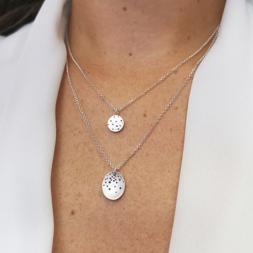 Mini Layered Silver Pendant Set | Kate Smith Jewellery