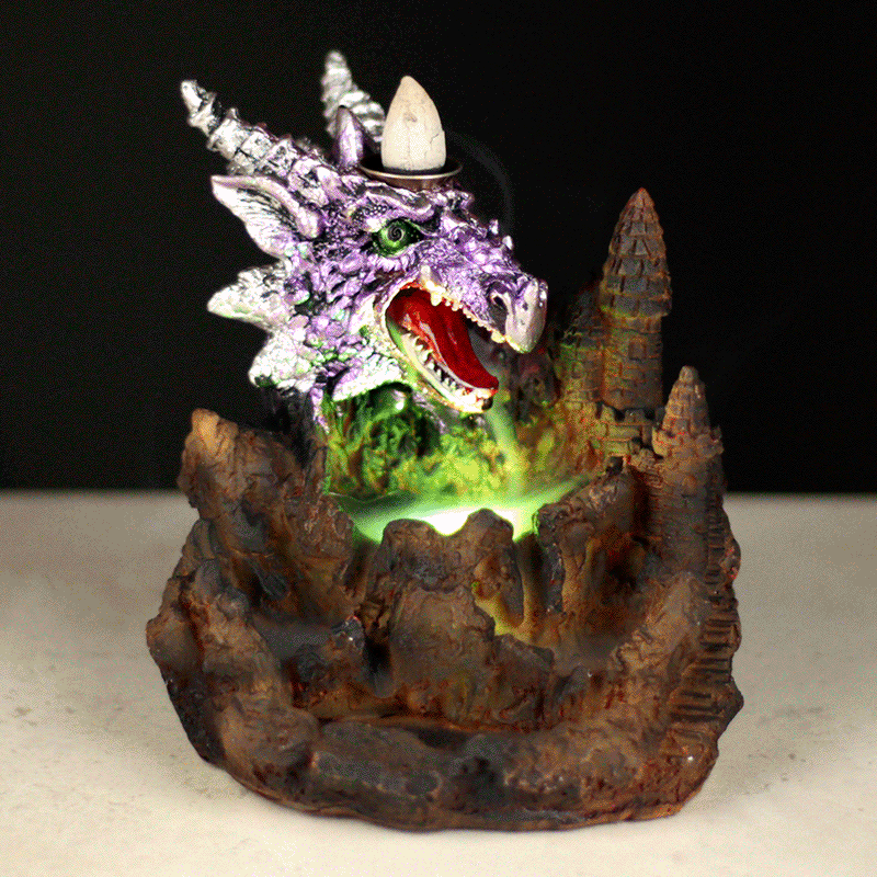Fantasy LED Backflow Incense Burner - Purple Dragon Novelty Gift | yhon ...