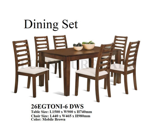 Dining Set 26EGTONI-6 DWS | furniturefair