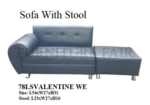 Sofa With Stool 78LSVALENTINE WE | furniturefair