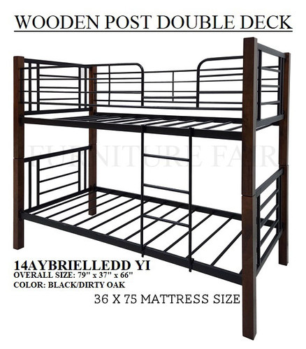 WOODEN POST DOUBLE DECK 14AYBRIELLEDD YI | furniturefair