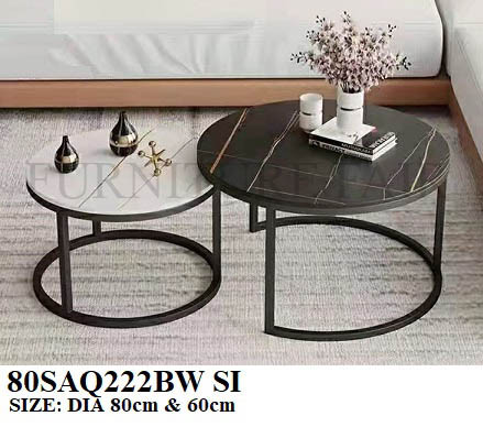 CENTER & SIDE TABLE 80SAQ222BW SI | furniturefair