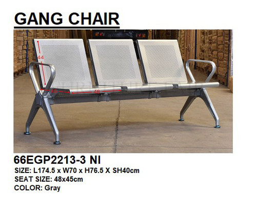 GANG CHAIR 66EGP2213-3 NI | furniturefair