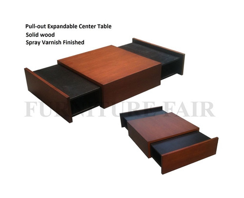 Pull-out Expandable Center Table (made-to-order)