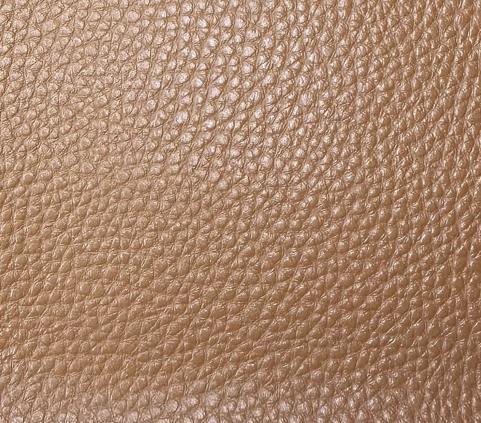 Beach Potato Embroidery Gingerbread PU Leather Fabric | Beach Potato