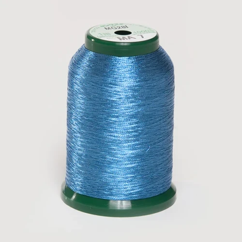 KingStar Metallic Embroidery Thread - Pacific Blue (MA7) | Beach Potato