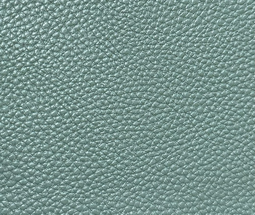 Beach Potato Embroidery Sea Green PU Leather Fabric | Beach Potato