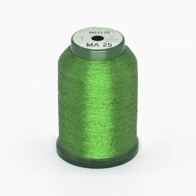 KingStar Metallic Embroidery Thread - Leaf Green (MA25) | Beach Potato