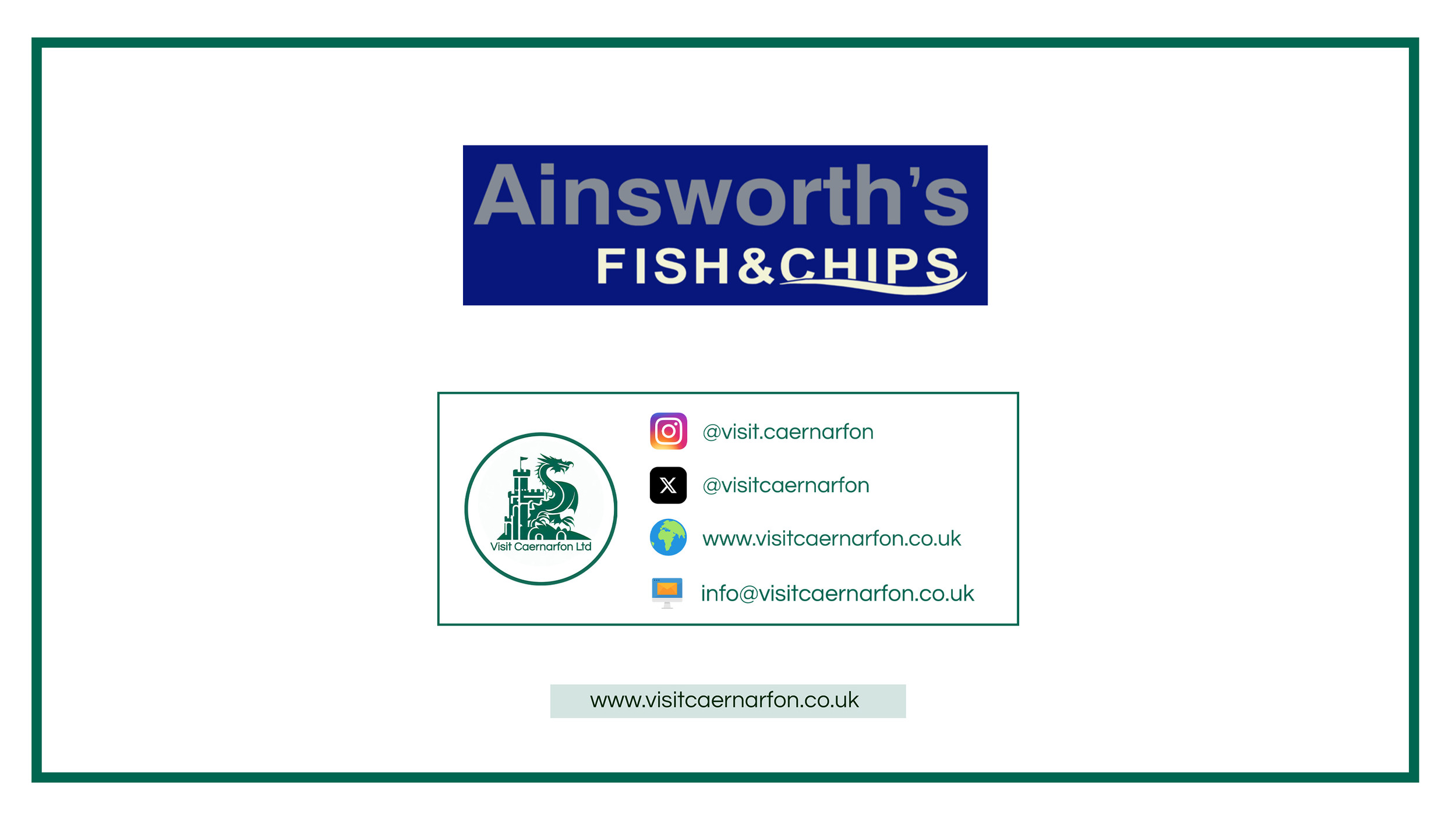 Ainsworth's Fish & Chips | Chippies | Caernarfon | Gwynedd | Visit ...
