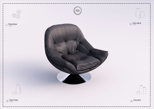 Armchair 111 Revit High Quality | RevitImport