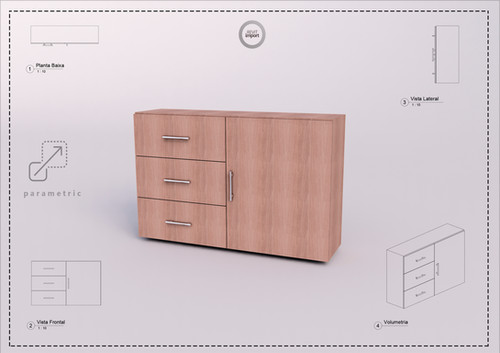 E Parametric Chest of Drawers Table Revit | RevitImport