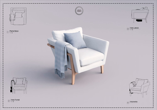 Armchair 117 Revit High Quality | RevitImport