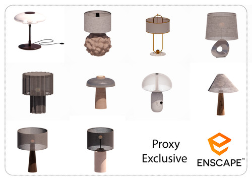 Enscape Proxy Table Light 10 Models | RevitImport