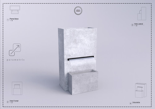 Parametric L Waterfall Fountain Revit High Quality | RevitImport