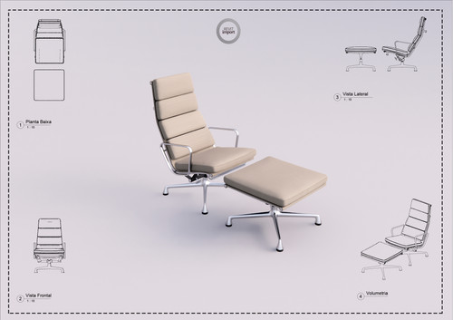 Office Chair 131 With Footrest High Quality | RevitImport