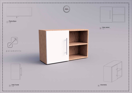E Parametric Kitchen Suspended Cabinet 01 Revit | RevitImport