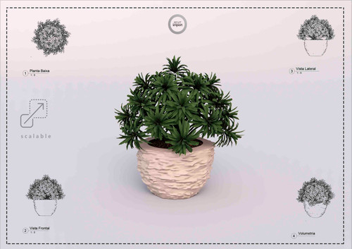 M Plant 50 Vase Revit Scalable | RevitImport