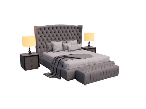 Bed Decorated 126 Block Revit Family | RevitImport