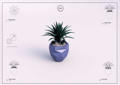 M Plant 58 Vase Revit Scalable | RevitImport