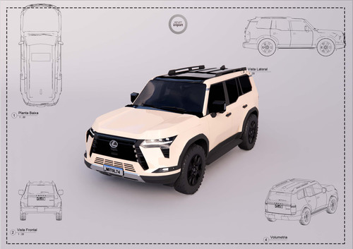 L Lexus Gx550 Overtrail 2024 Revit High Quality | RevitImport