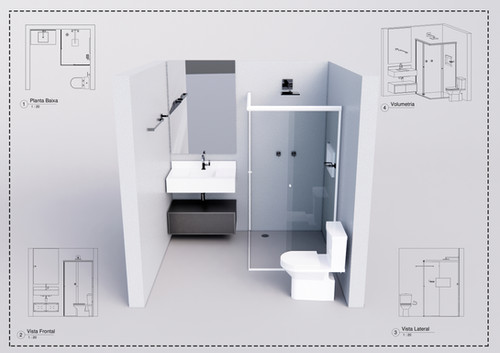 Parametric G Full Bathroom 2 Revit High Quality | RevitImport